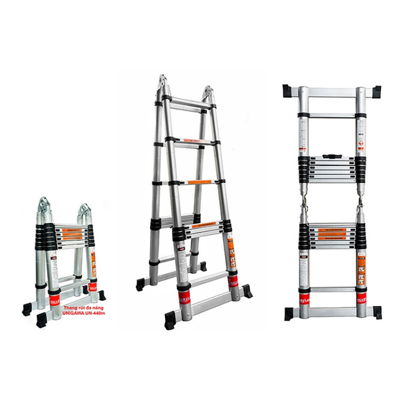 Thang nhôm rút đa năng Unigawa UN-380M 3.8m Chính hãng | Thang Nhôm Rút Gọn
